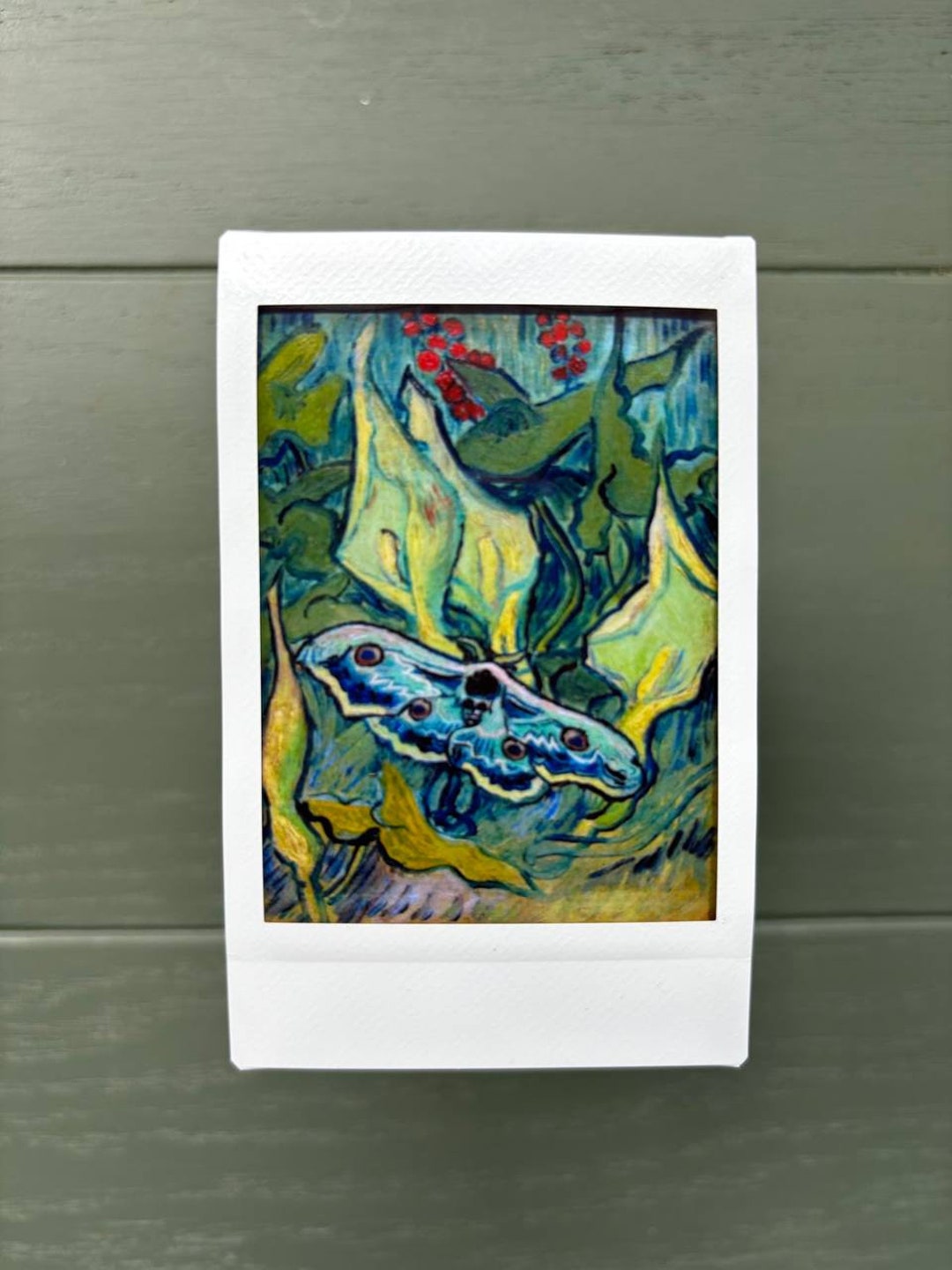 Vincent Van Gogh Polaroid Fujifilm Great Peacock Moth Butterfly Print ...