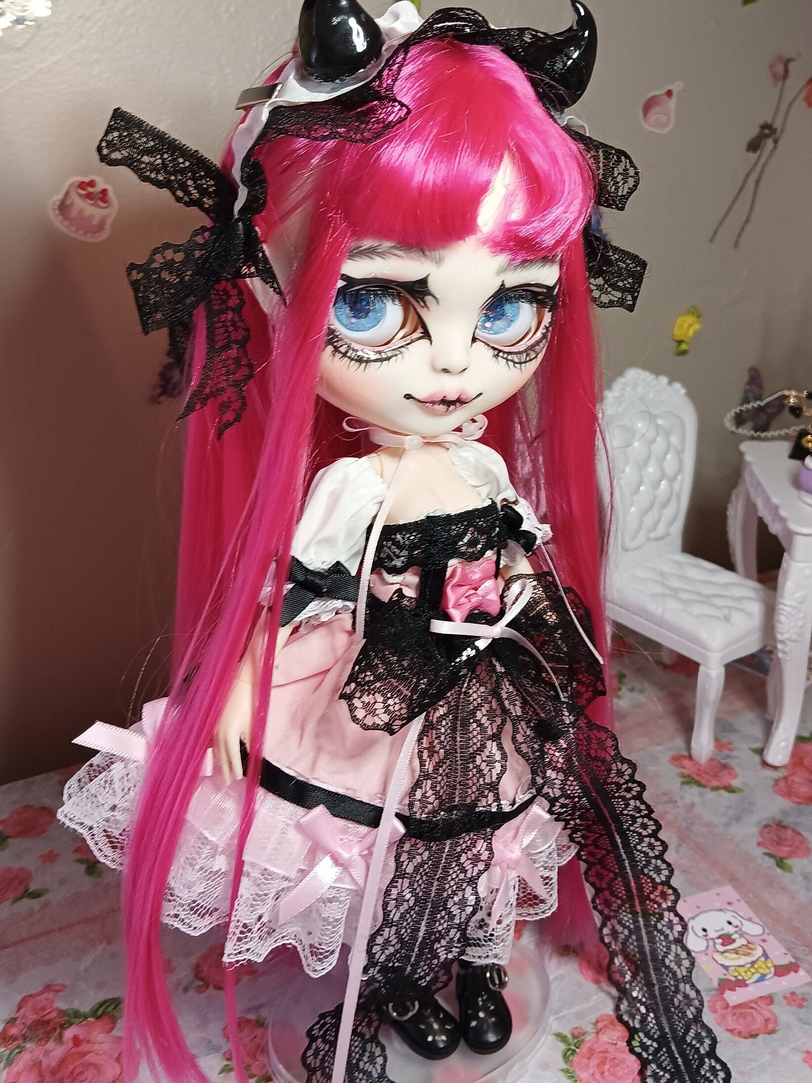 Custom OOAK Art Gothic Blythe Doll - Etsy