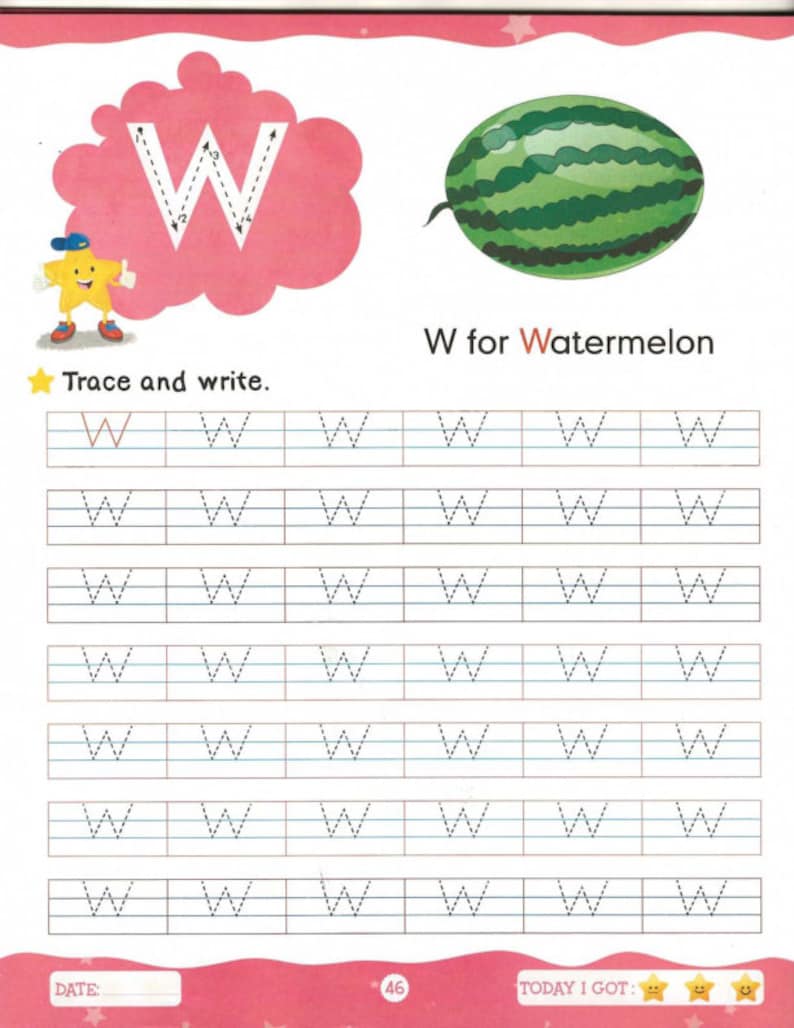 English Alphabet Writing Practice Worksheet - Etsy