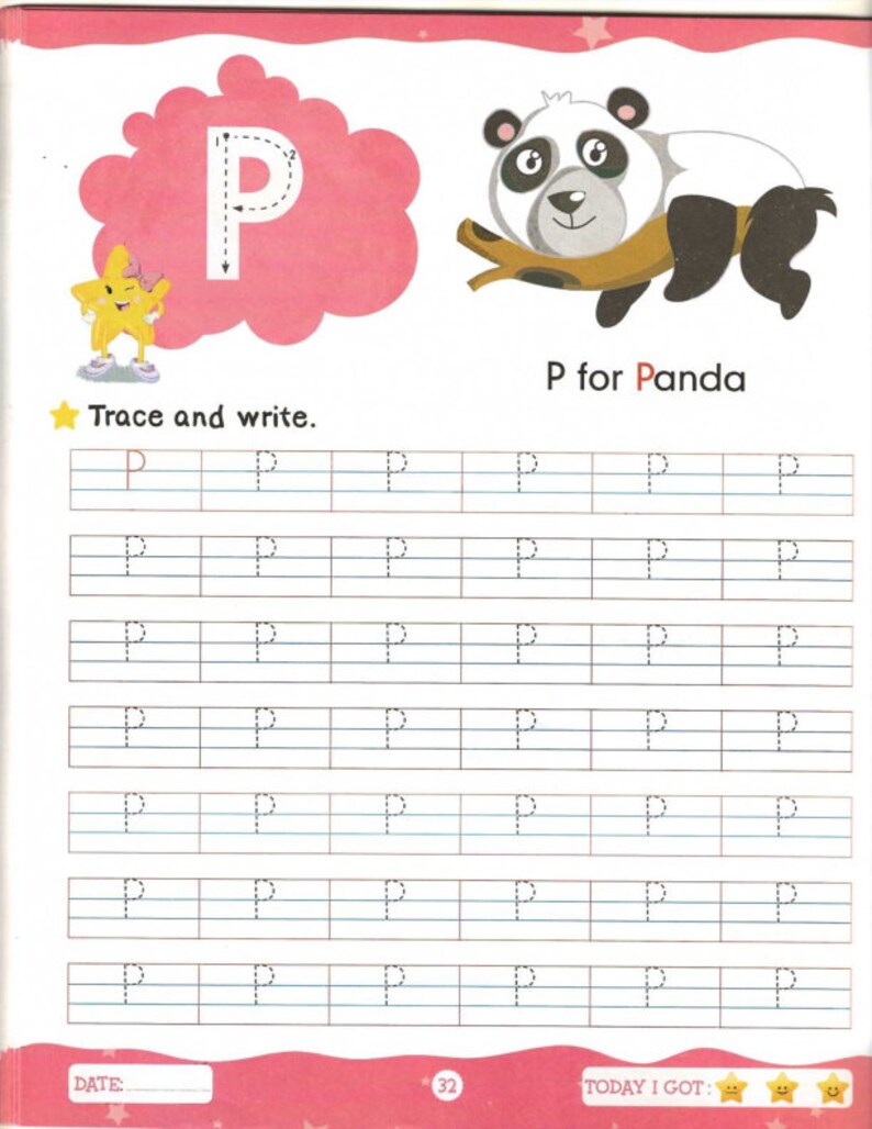 English Alphabet Writing Practice Worksheet - Etsy
