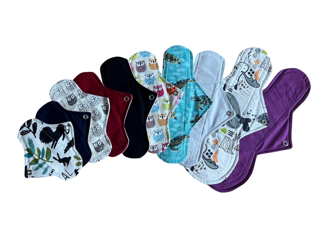 Washable Sanitary Pads Cotton Sample Set and Starter Set - Etsy