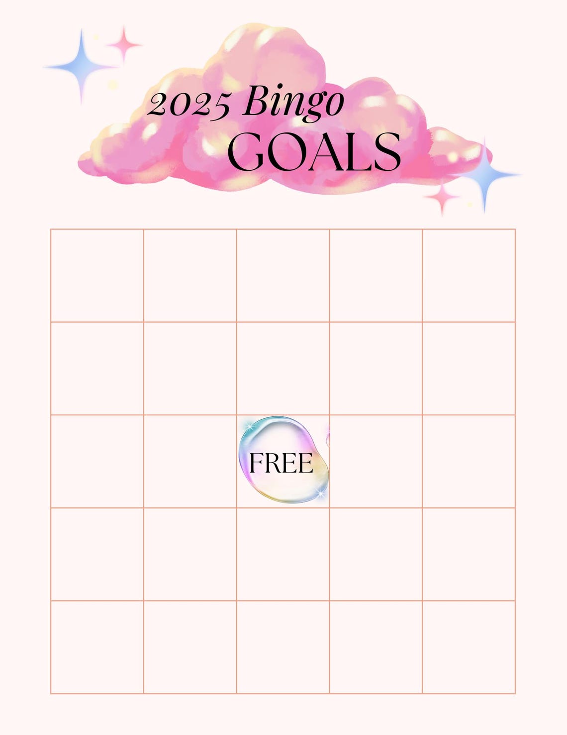 2025 Bingo Card New Years Resolution Manifestation Bingo Card 2025 Goal ...