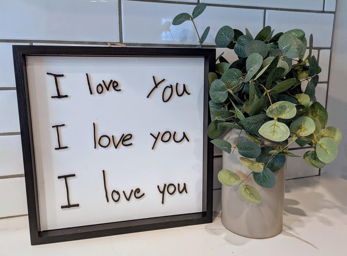 Laser-cut Handwriting Sign: Personalized Basswood Keepsake Plaque - Etsy
