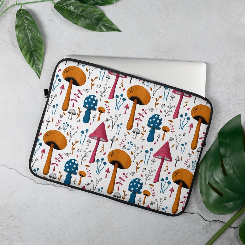 Hand Illustrated Mushroom Laptop Sleeve - Etsy