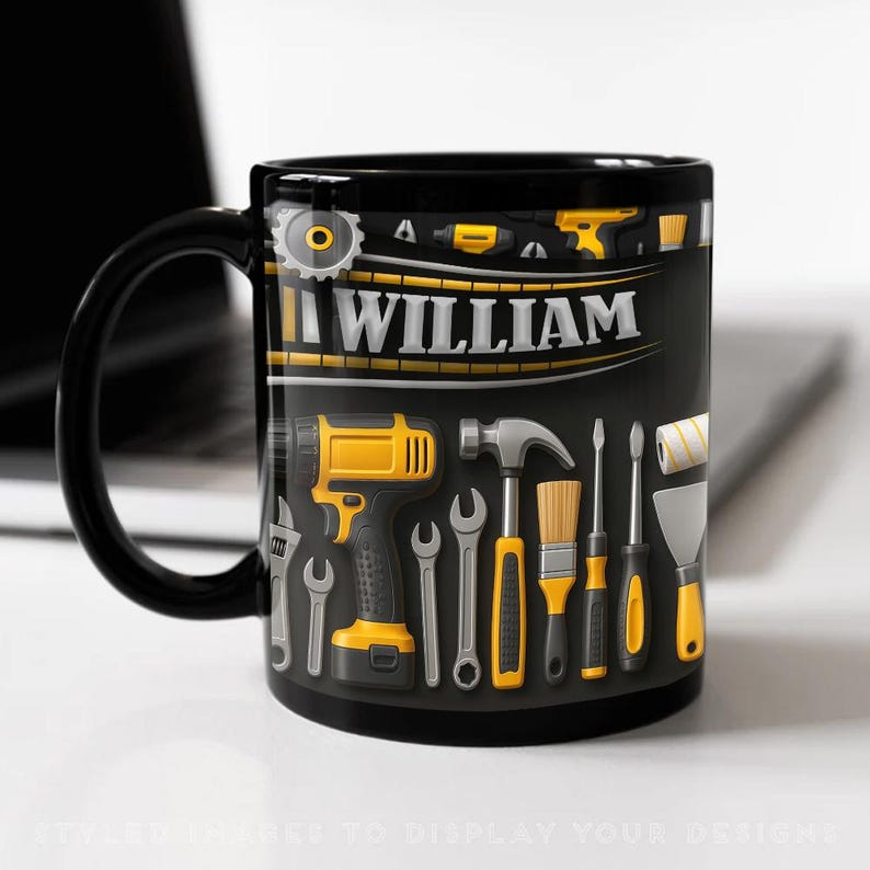 Power Tool Ceramic Mug, Personalized Machinist Gift - Etsy