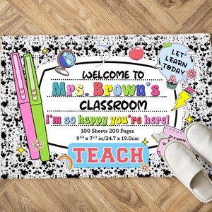 Teacher Classroom Doormat Welcome Back to School Personalized Door Mat ...