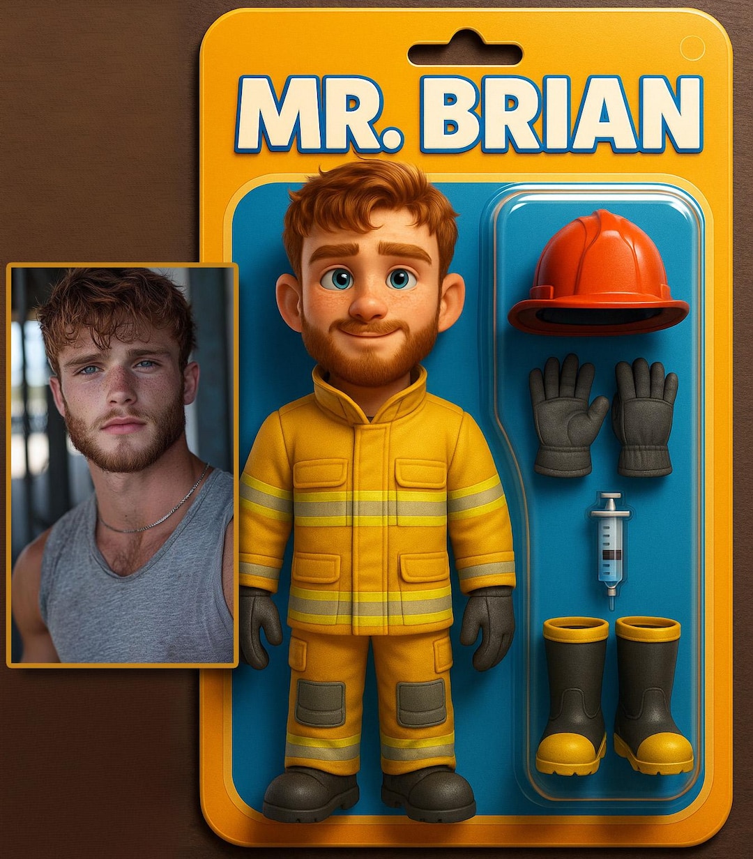 Custom Action Figure Portrait, Personalized Toy Figure, Doll 3D Toy Box ...