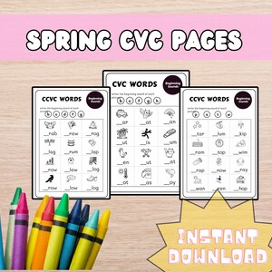 CVC Beginning Sounds Worksheets Kids Grammar Lessons Cvc Words L ...