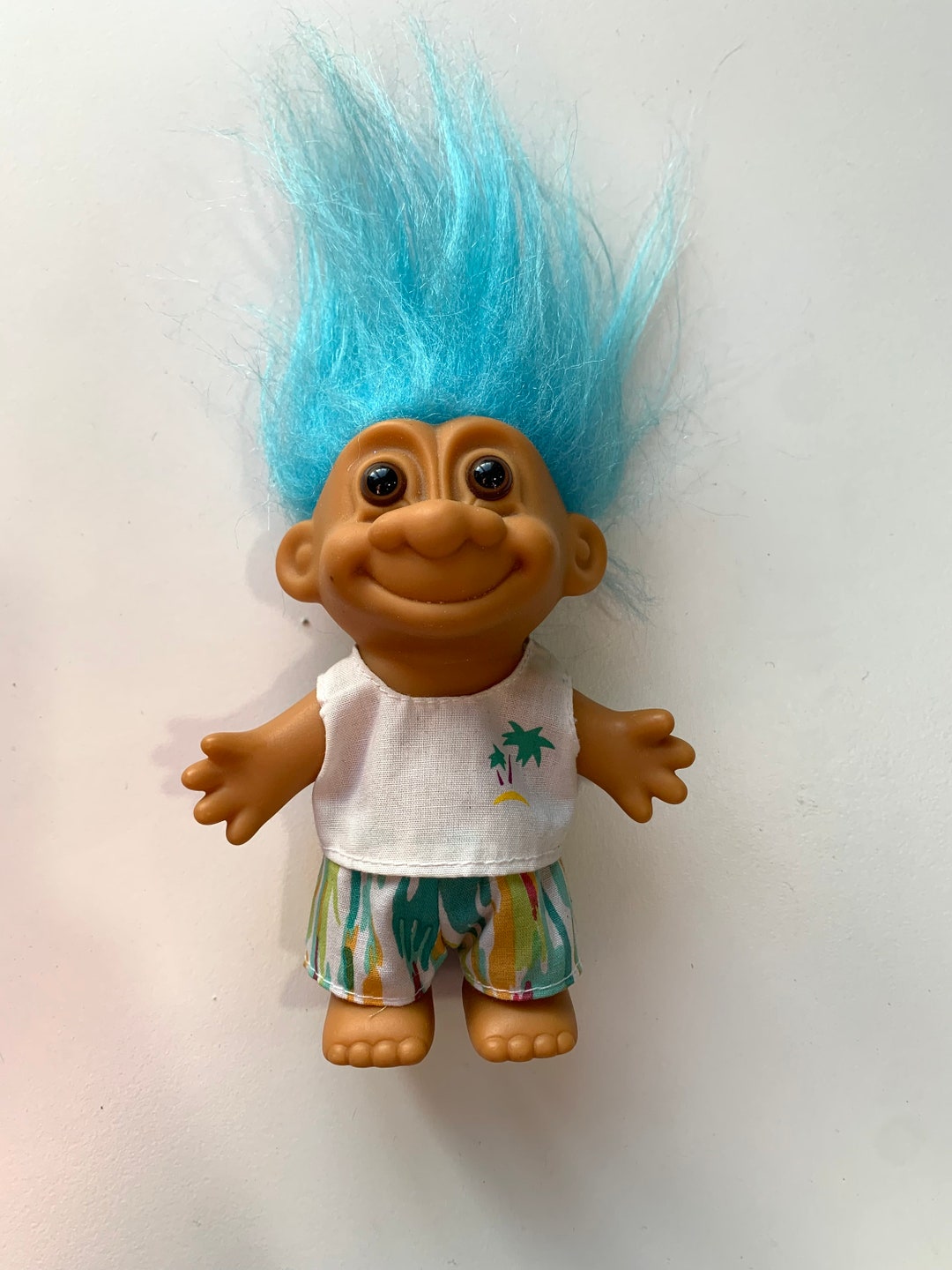 Mini Blue Troll Figure, Surf Outfit, Russ - Etsy