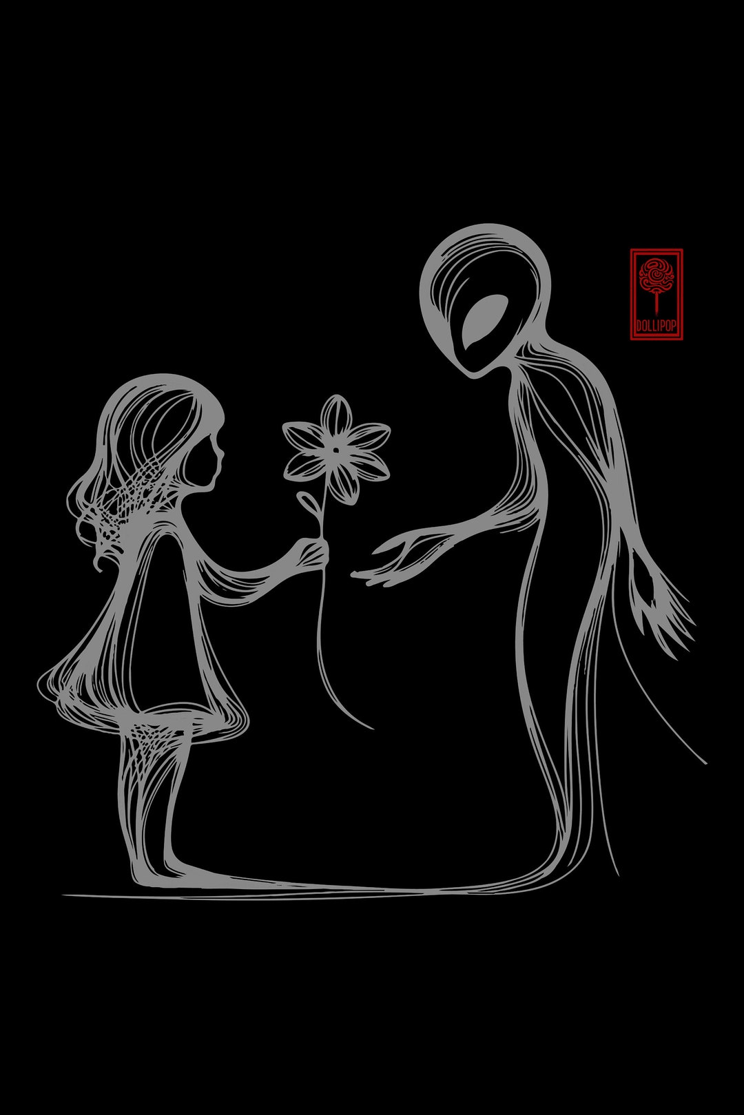 Cosmic Friendship Unisex T-shirt Girl Showing Kindness by Greeting New ...