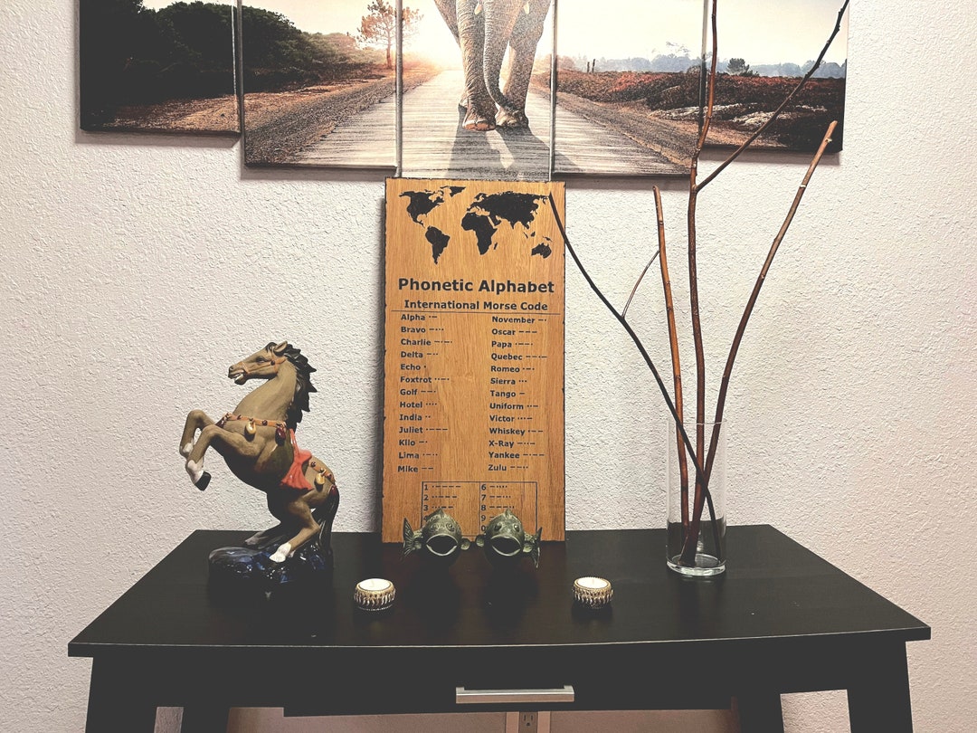 Unique International Morse Code Handmade Wood Burned Wall Décor - Etsy