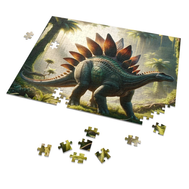 Stegosaurus Jigsaw Puzzle, Prehistoric, Jurassic Era, Dinosaur Gift 30 ...