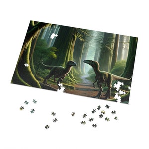 Velociraptors Jigsaw Puzzle, Jurassic Era, Prehistoric Dinosaur 30, 110 ...