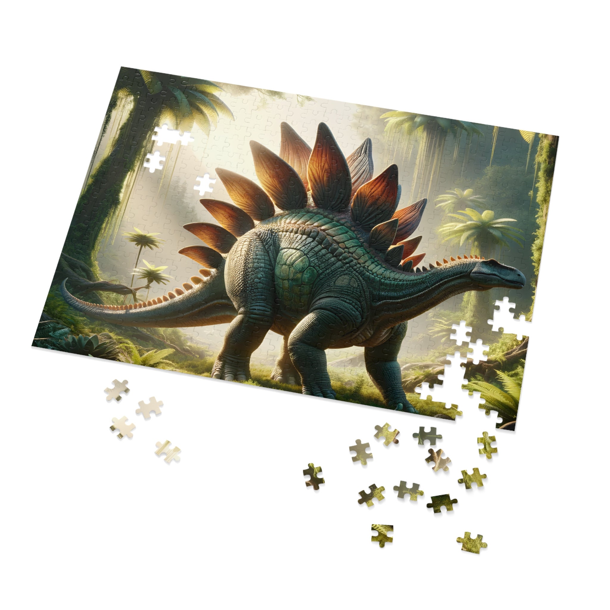 Stegosaurus Jigsaw Puzzle, Prehistoric, Jurassic Era, Dinosaur Gift 30 ...