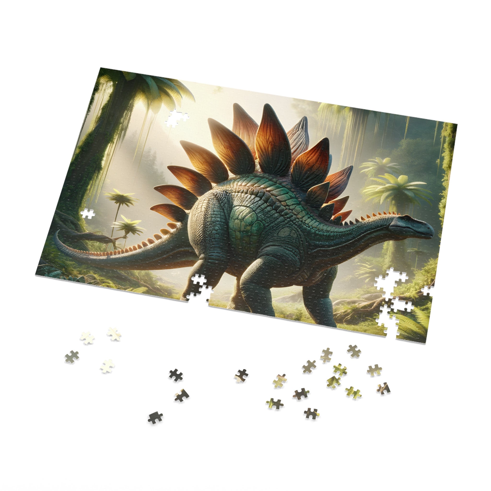 Stegosaurus Jigsaw Puzzle, Prehistoric, Jurassic Era, Dinosaur Gift 30 ...