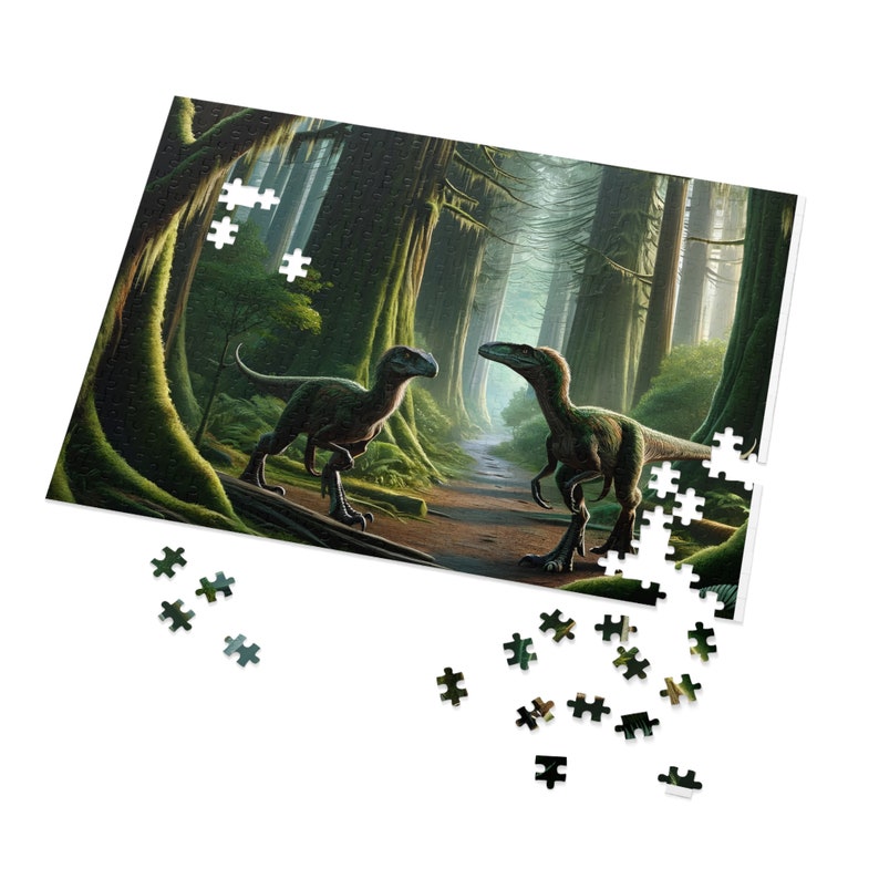 Velociraptors Jigsaw Puzzle, Jurassic Era, Prehistoric Dinosaur 30, 110 ...