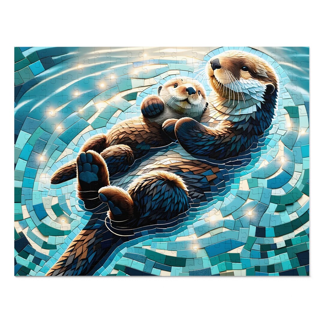 Mother and Child Sea Otter Jigsaw Puzzle, Family Puzzle, Ocean 30, 110 ...