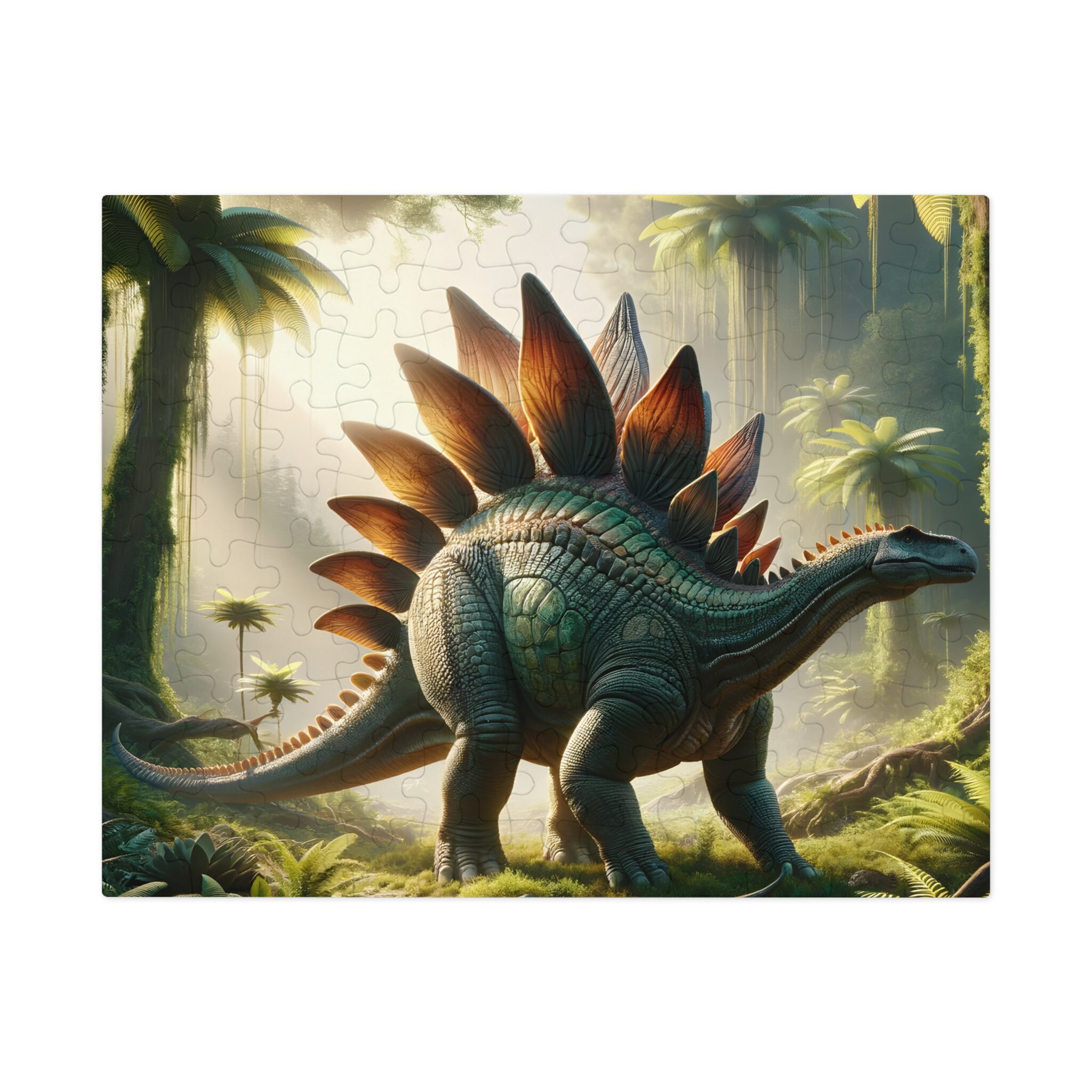 Stegosaurus Jigsaw Puzzle, Prehistoric, Jurassic Era, Dinosaur Gift 30 ...