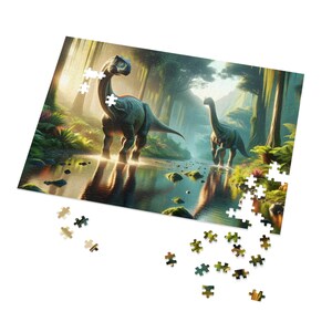 Diplodocus Gentle Giants of the Jurassic Era Jigsaw Puzzle, Prehistoric ...