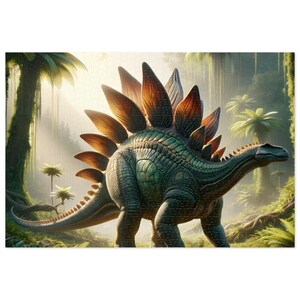 Stegosaurus Jigsaw Puzzle, Prehistoric, Jurassic Era, Dinosaur Gift 30 ...