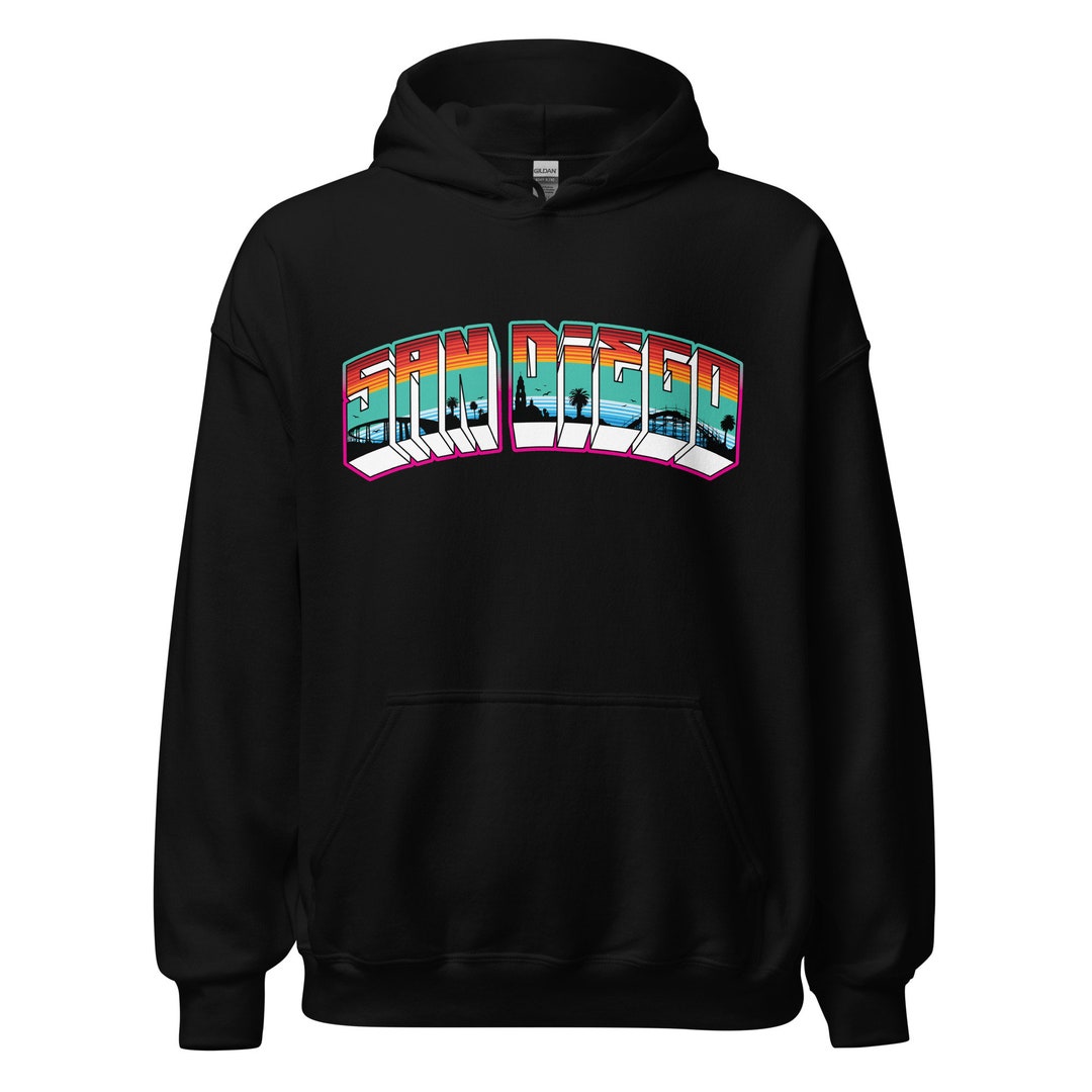 San Diego Cityscape Serape City Colors Hoodie - Etsy