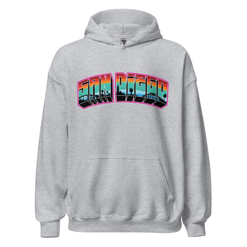 San Diego Cityscape Serape City Colors Hoodie - Etsy