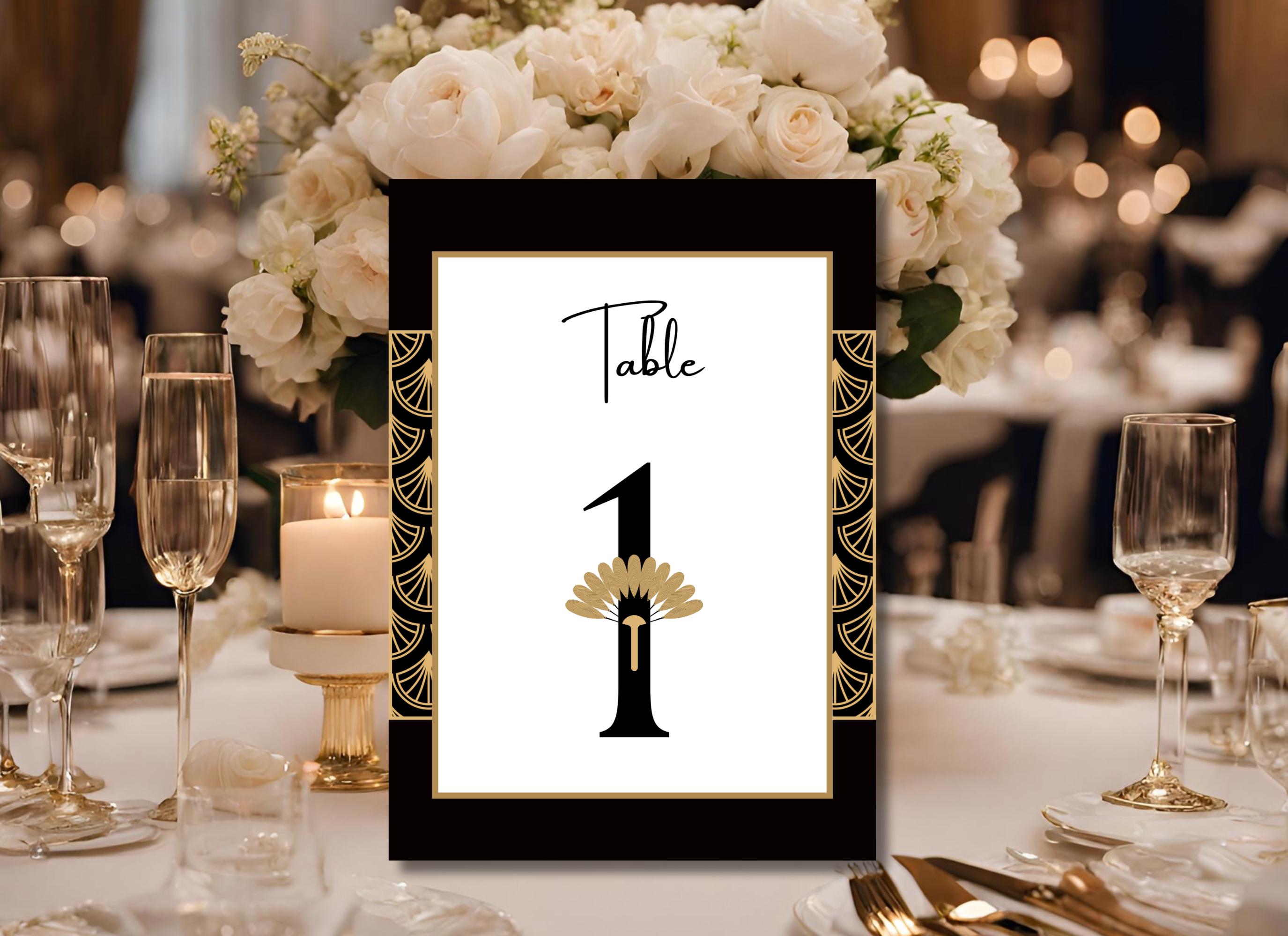 Bundle Printable Harlem Nights, Gatsby, Art Deco, Roaring 20s, Table ...