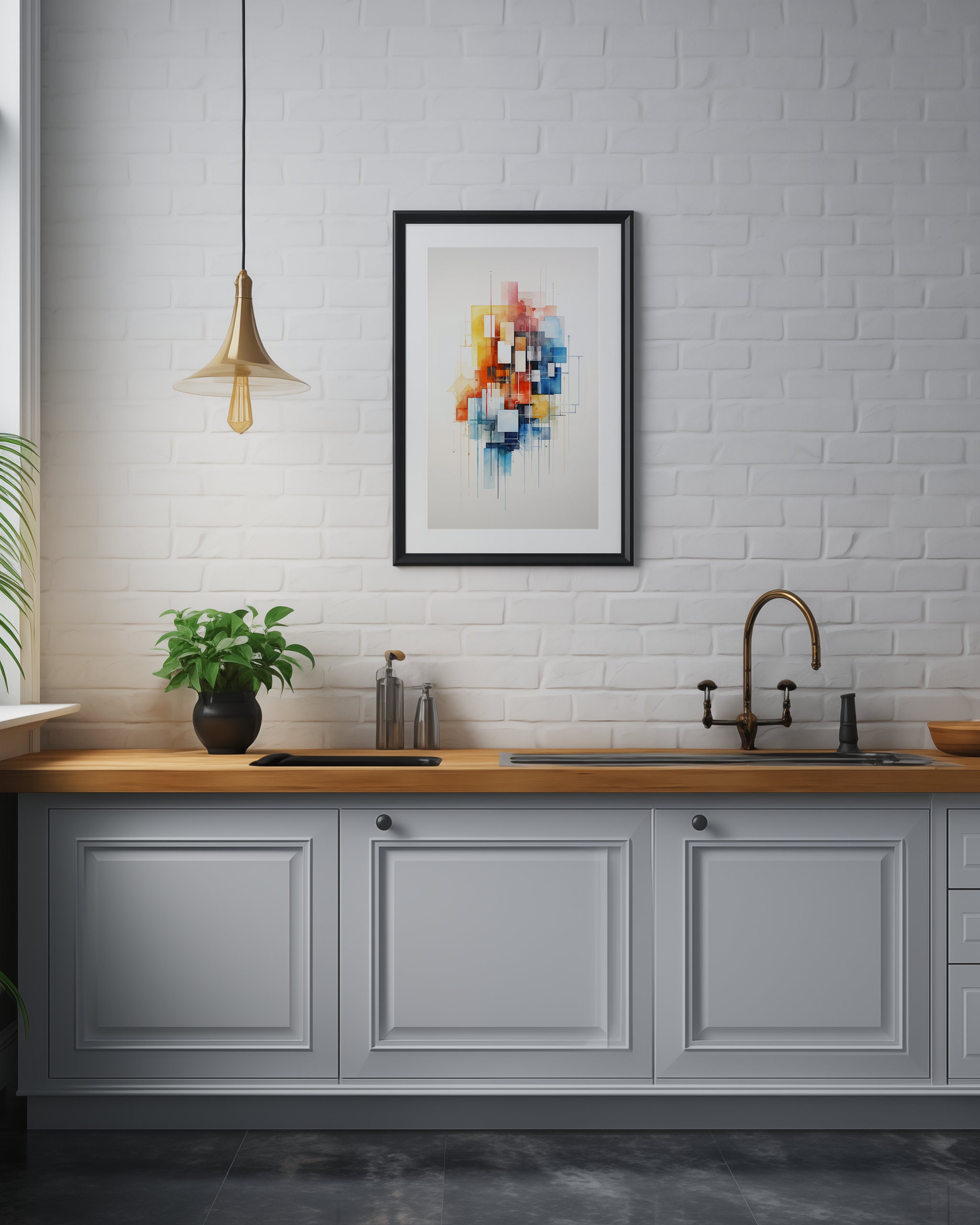 Abstract Watercolor Complexity 3 - Deconstruct Urban Cityscape | High ...