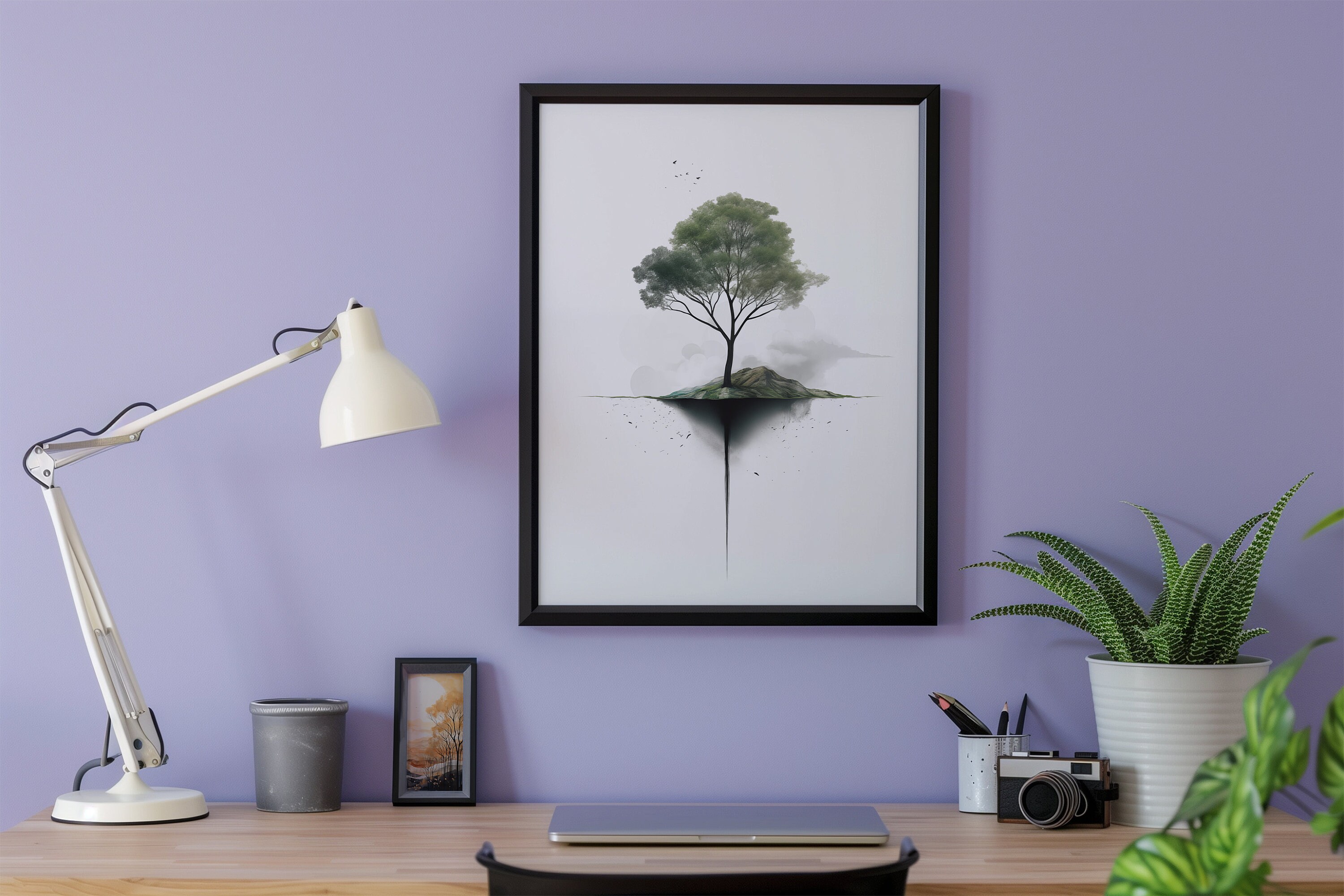 Minimalist Ecosystem 025 Light Green Printable Wall Art Nature Print ...