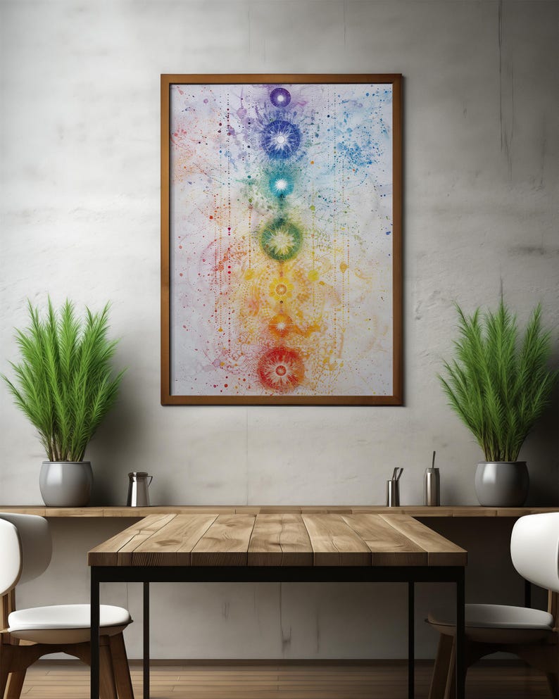 Abstract Chakras #3 - Spiritual Life | Colorful Watercolor - High-res ...