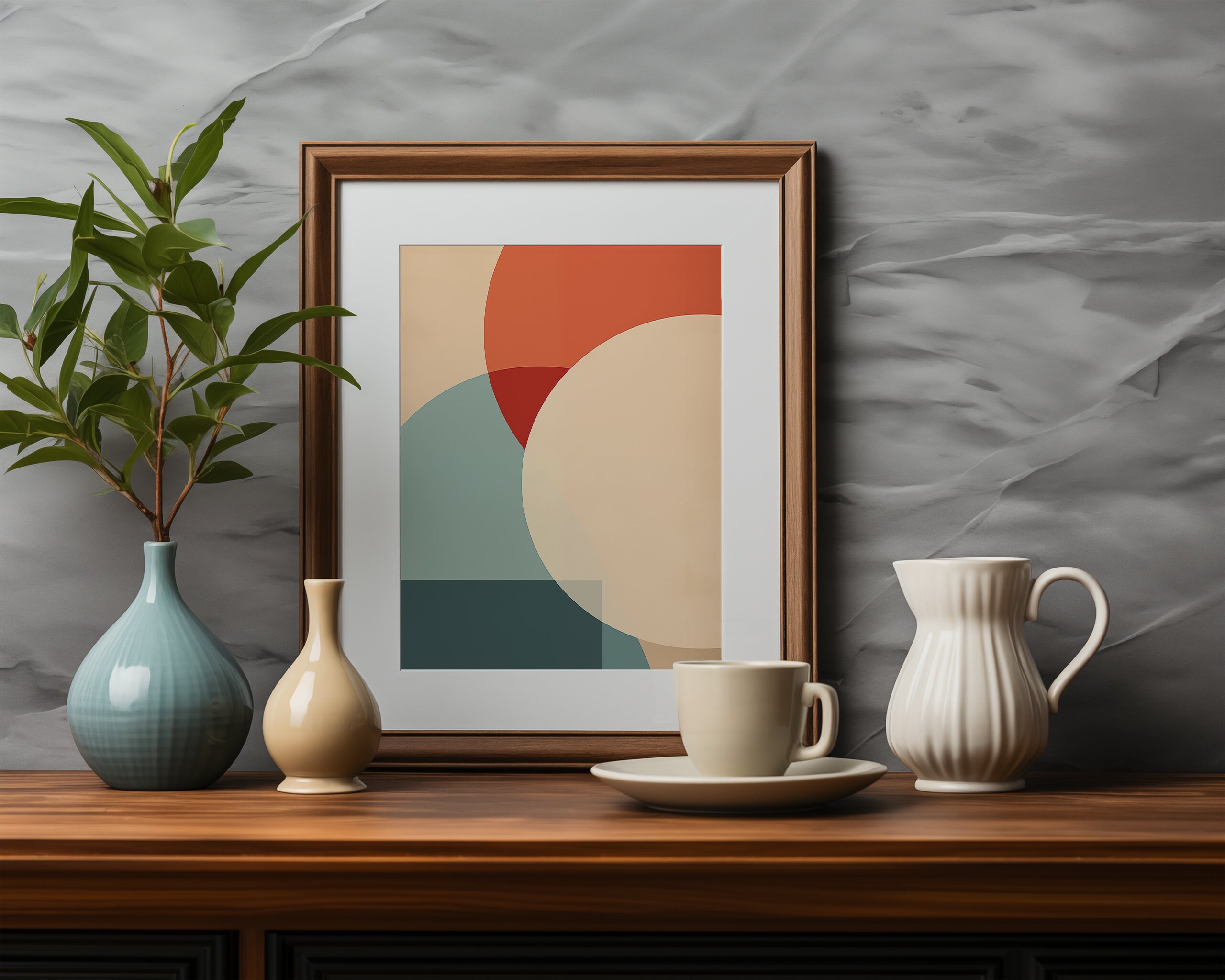 Clean Overlapping Shapes - Essence of Geometry | Minimalist Wall Art ...