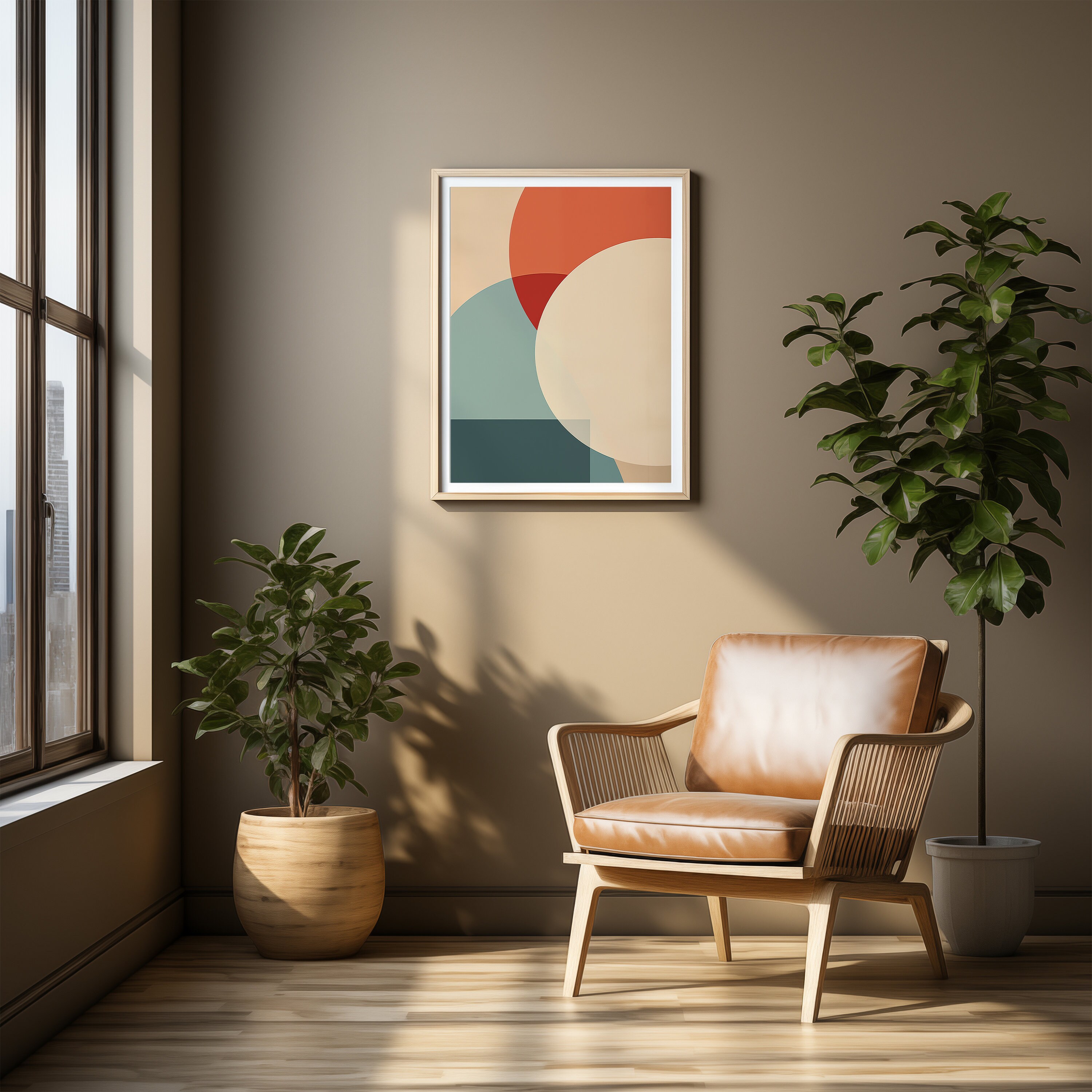Clean Overlapping Shapes - Essence of Geometry | Minimalist Wall Art ...