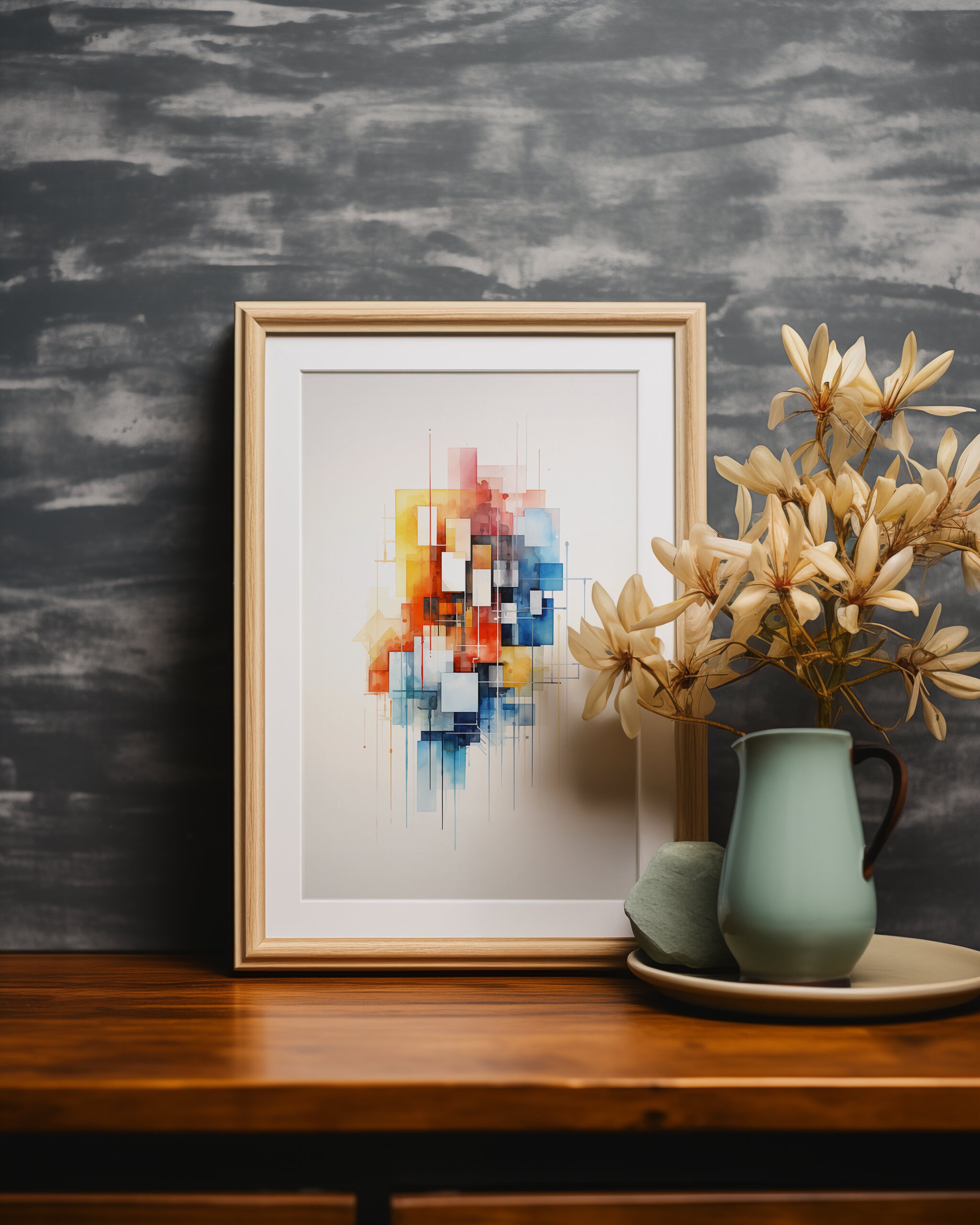 Abstract Watercolor Complexity 3 - Deconstruct Urban Cityscape | High ...