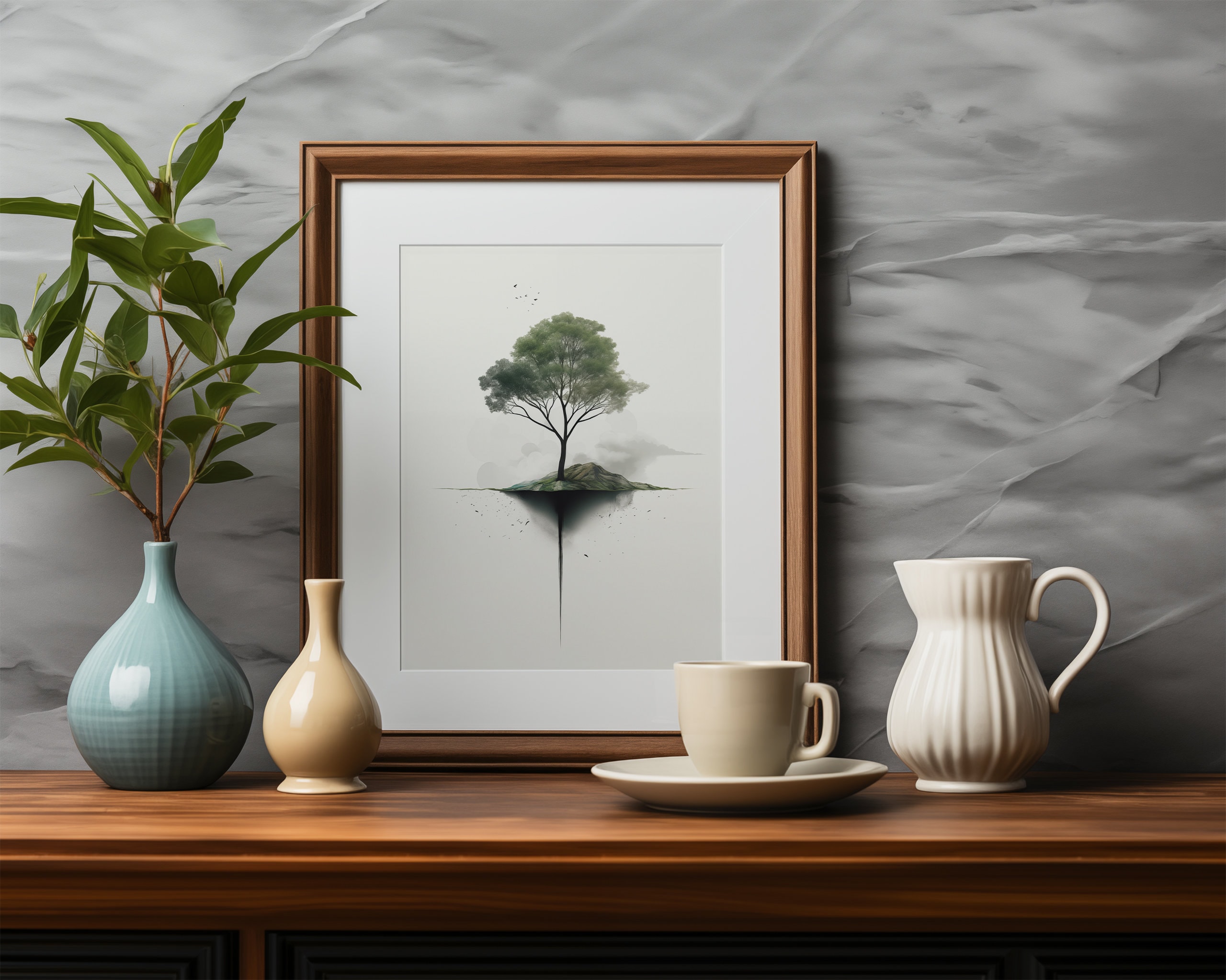 Minimalist Ecosystem #025 - Light Green | Printable Wall Art - Nature ...