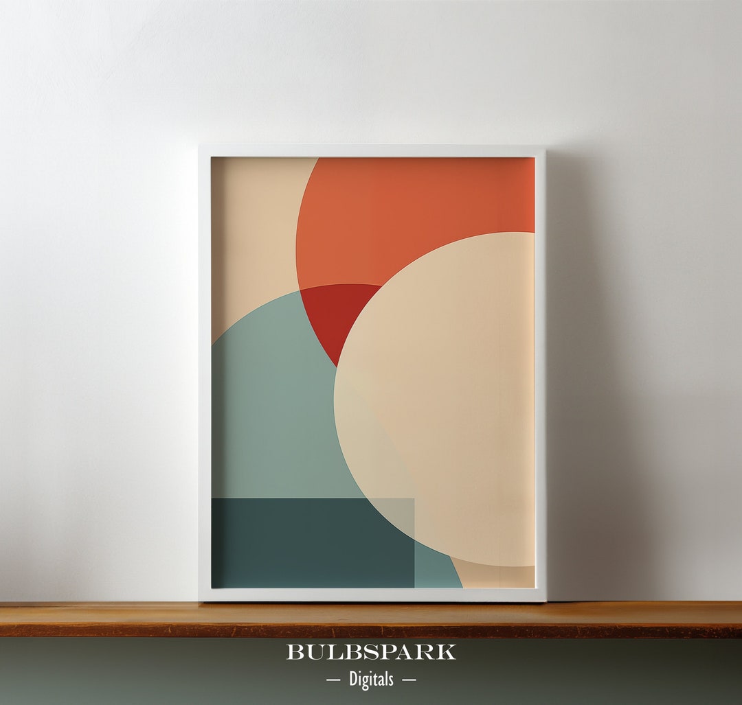 Clean Overlapping Shapes - Essence of Geometry | Minimalist Wall Art ...