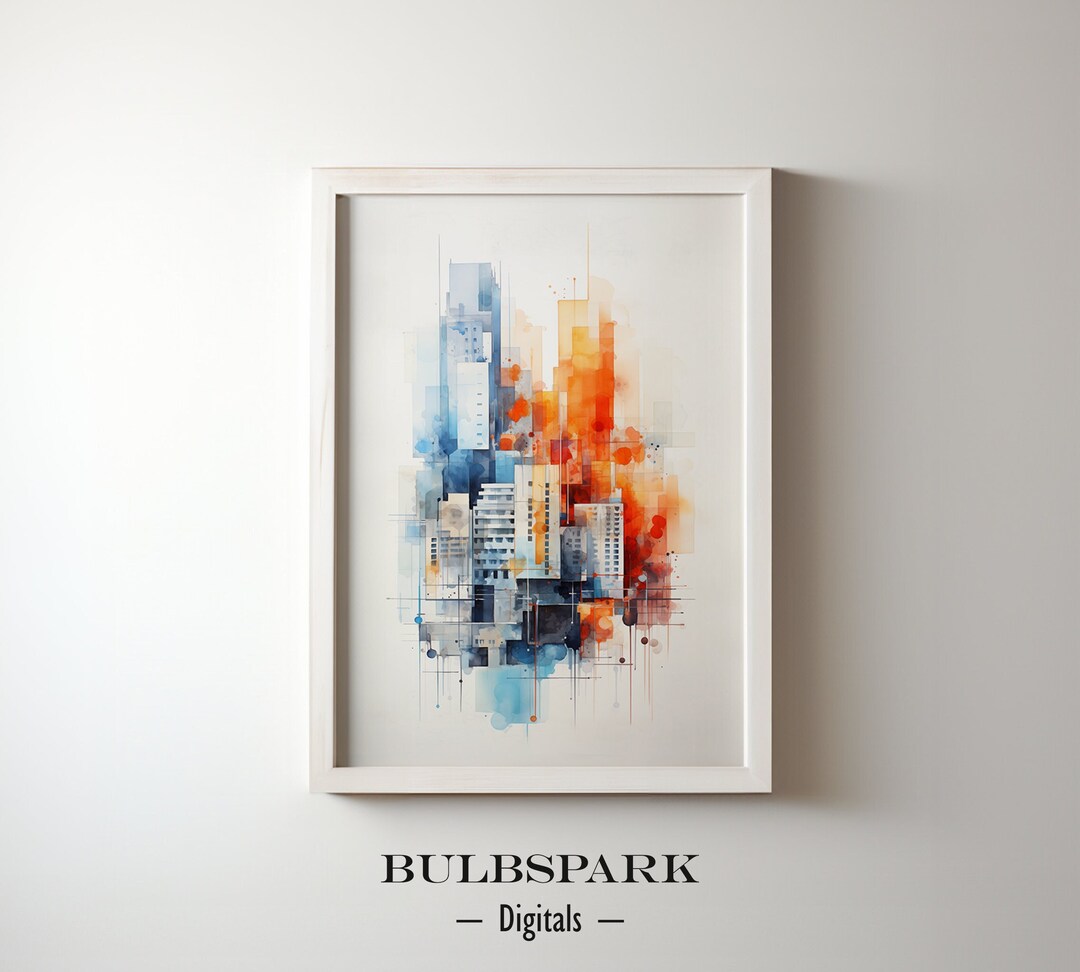 Abstract Watercolor Complexity 8 - Deconstruct Urban Cityscape | High ...