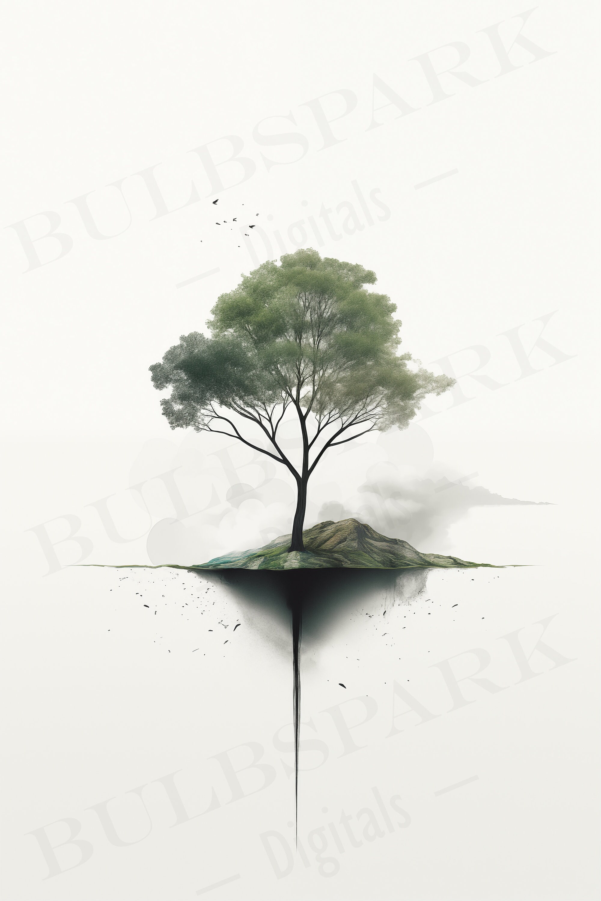 Minimalist Ecosystem #025 - Light Green | Printable Wall Art - Nature ...