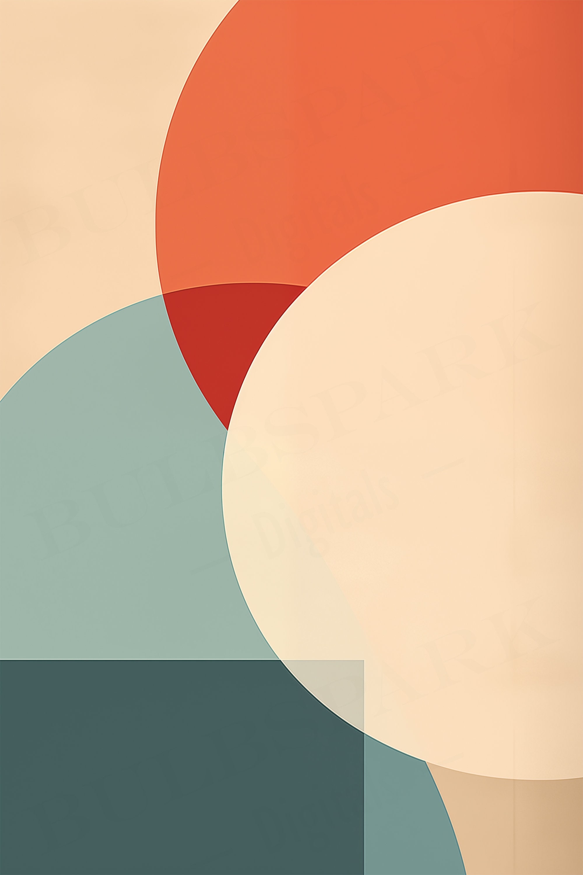 Clean Overlapping Shapes - Essence of Geometry | Minimalist Wall Art ...