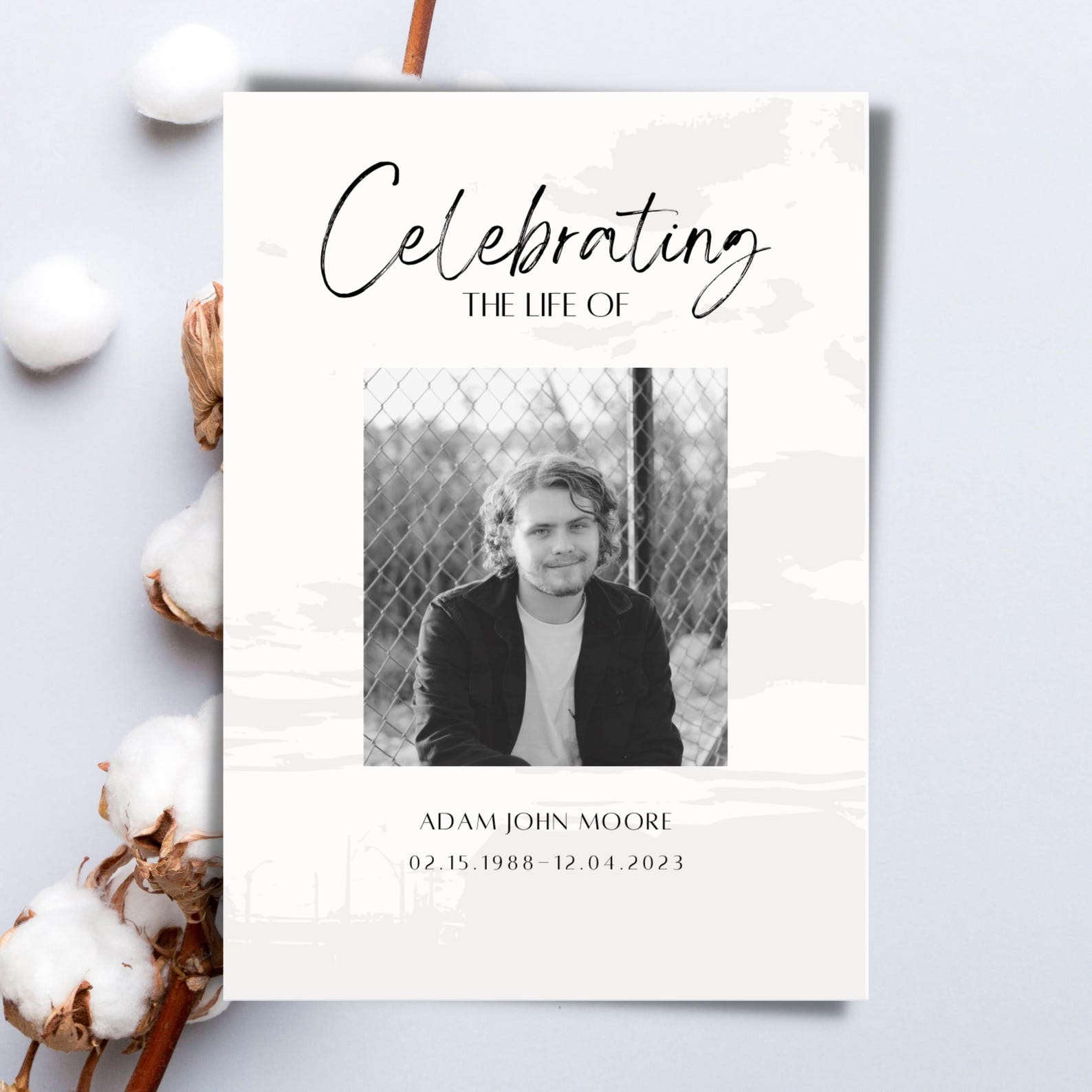 Editable Funeral Program Template, Template Celebrating the Life of ...
