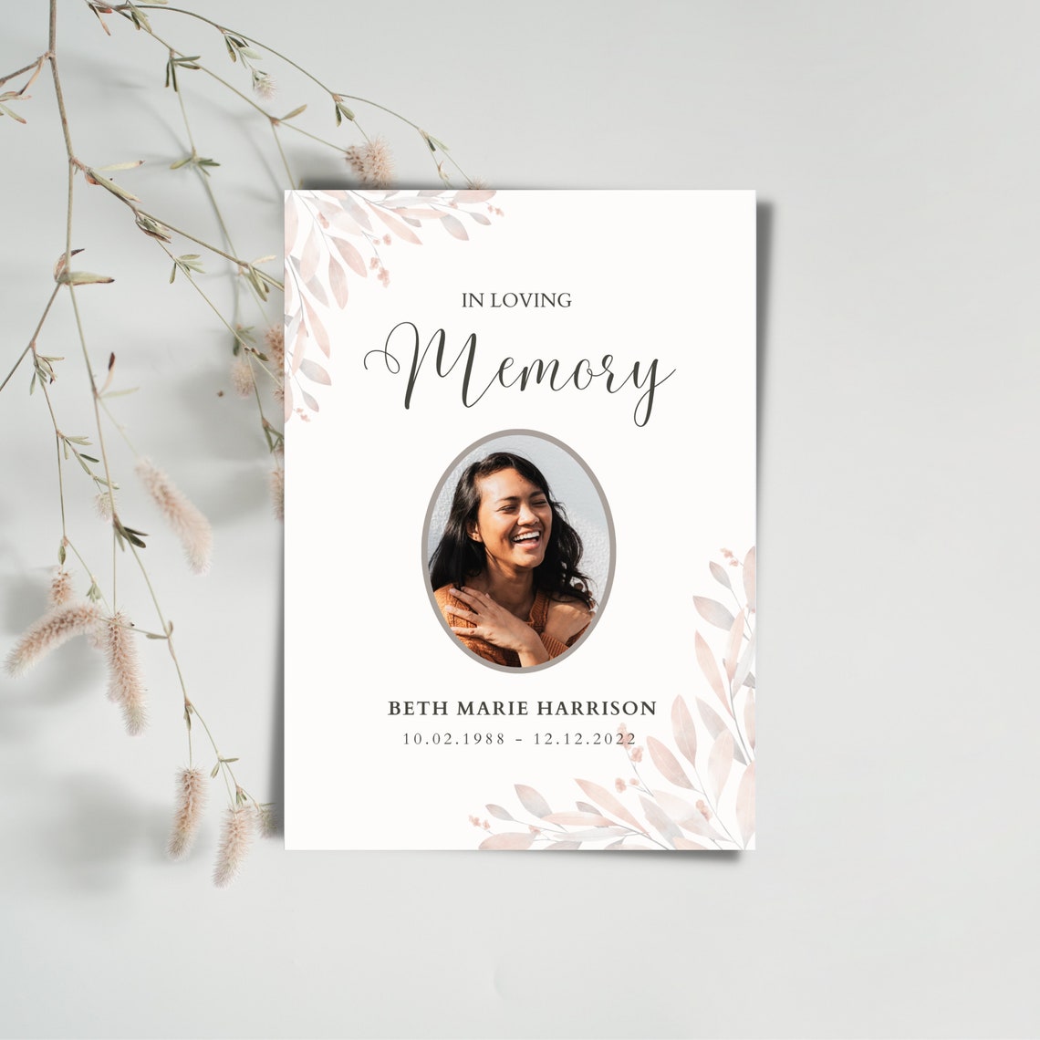 Elegant Funeral Program Template, Template Celebrating the Life of ...