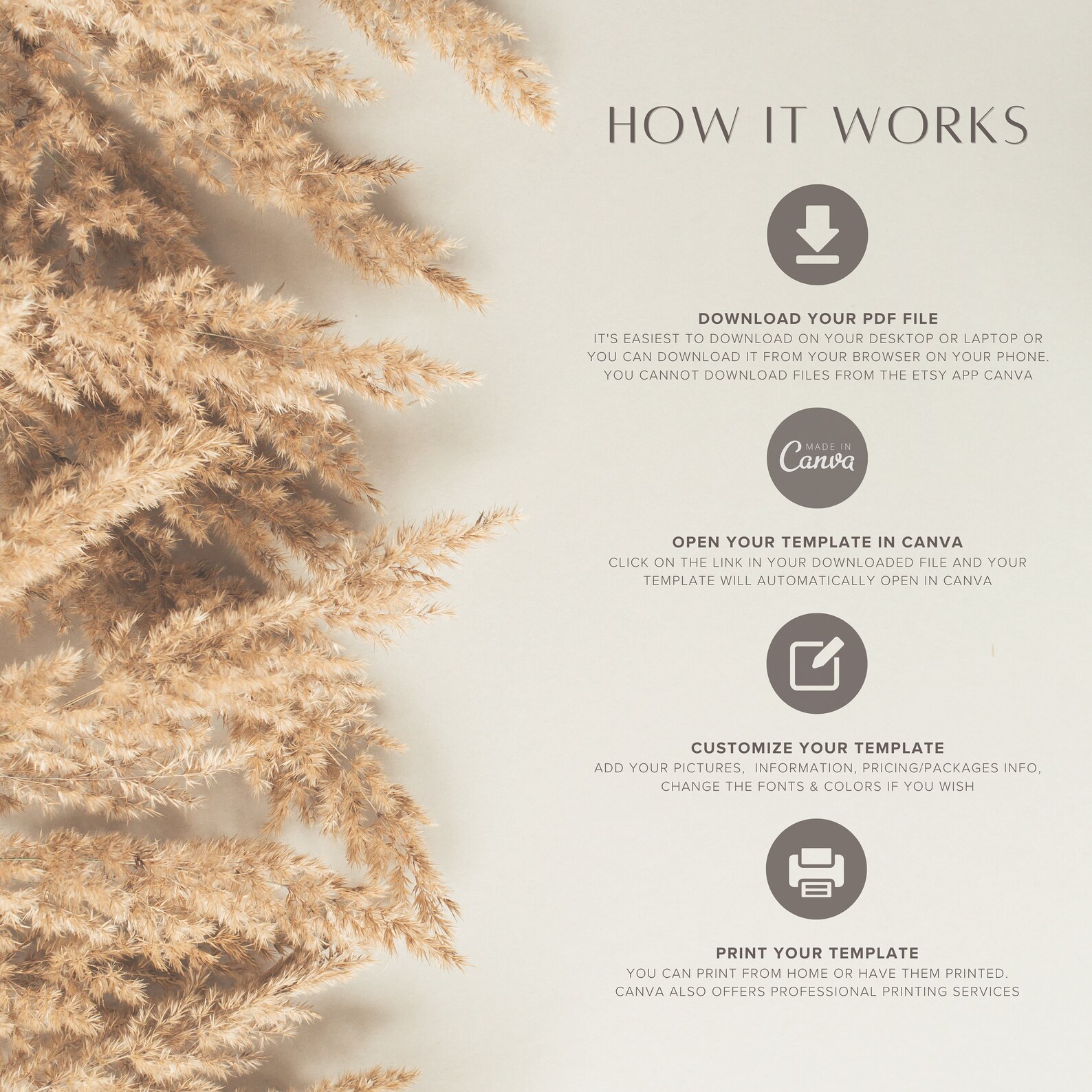 Scandinavian Editable Funeral Program Template, Template Celebrating ...