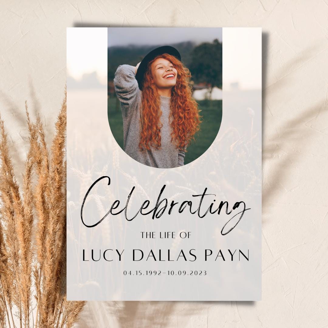 Funeral Program Template | Celebration of Life Program | Editable ...