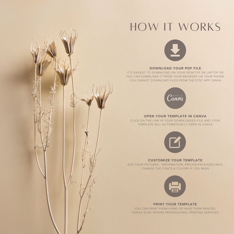 Boho Vibe Funeral Program Template, Template Celebrating the Life of ...