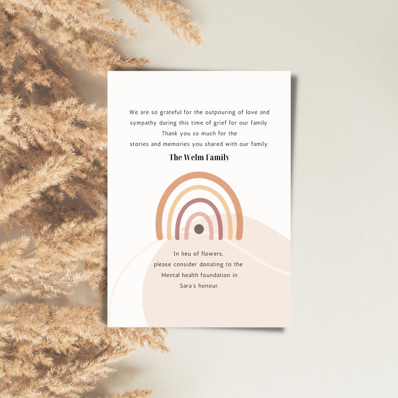 Scandinavian Editable Funeral Program Template, Template Celebrating ...