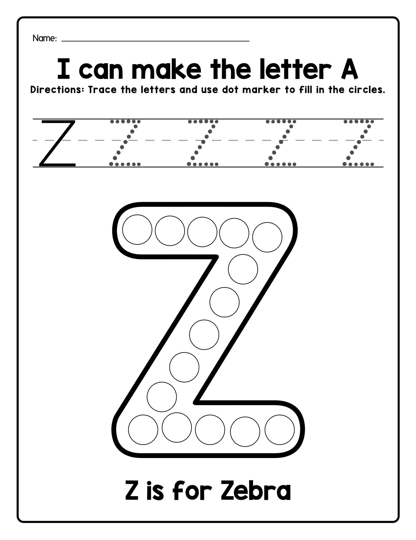 Alphabet Dot Marker Worksheet, 52 Pages, Dot Marker Activities for ...