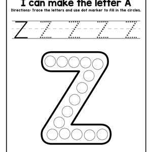 Alphabet Dot Marker Worksheet, 52 Pages, Dot Marker Activities for ...