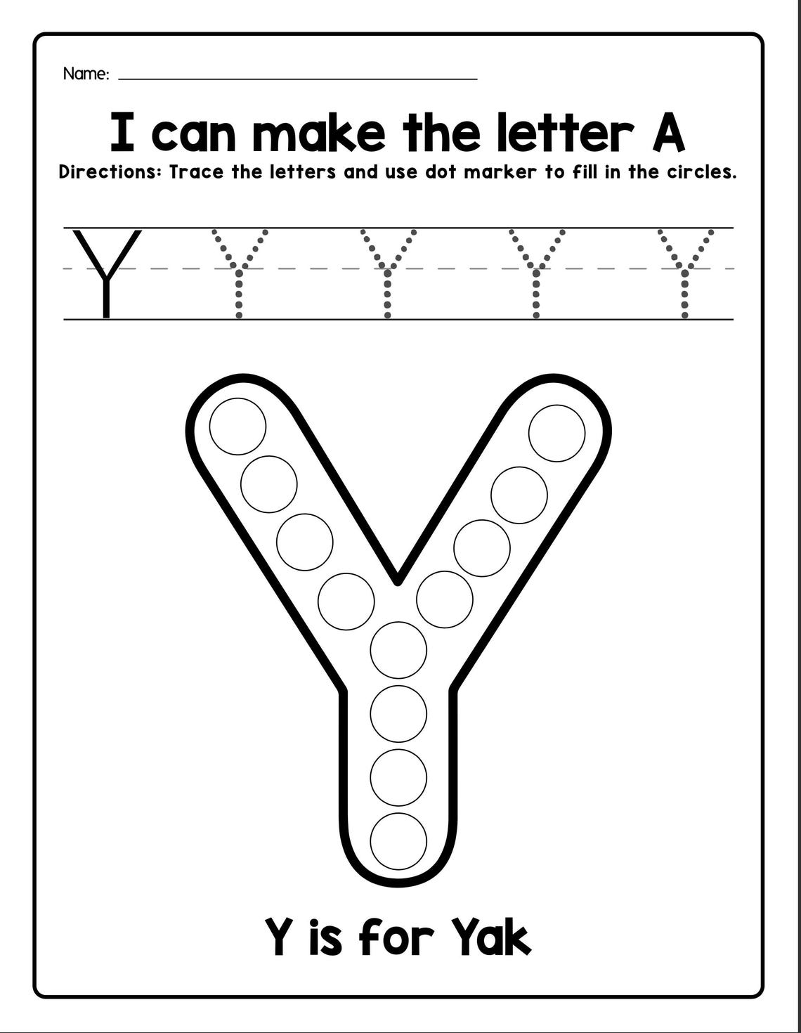 Alphabet Dot Marker Worksheet, 52 Pages, Dot Marker Activities for ...