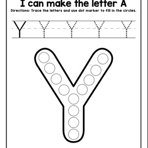 Alphabet Dot Marker Worksheet, 52 Pages, Dot Marker Activities for ...