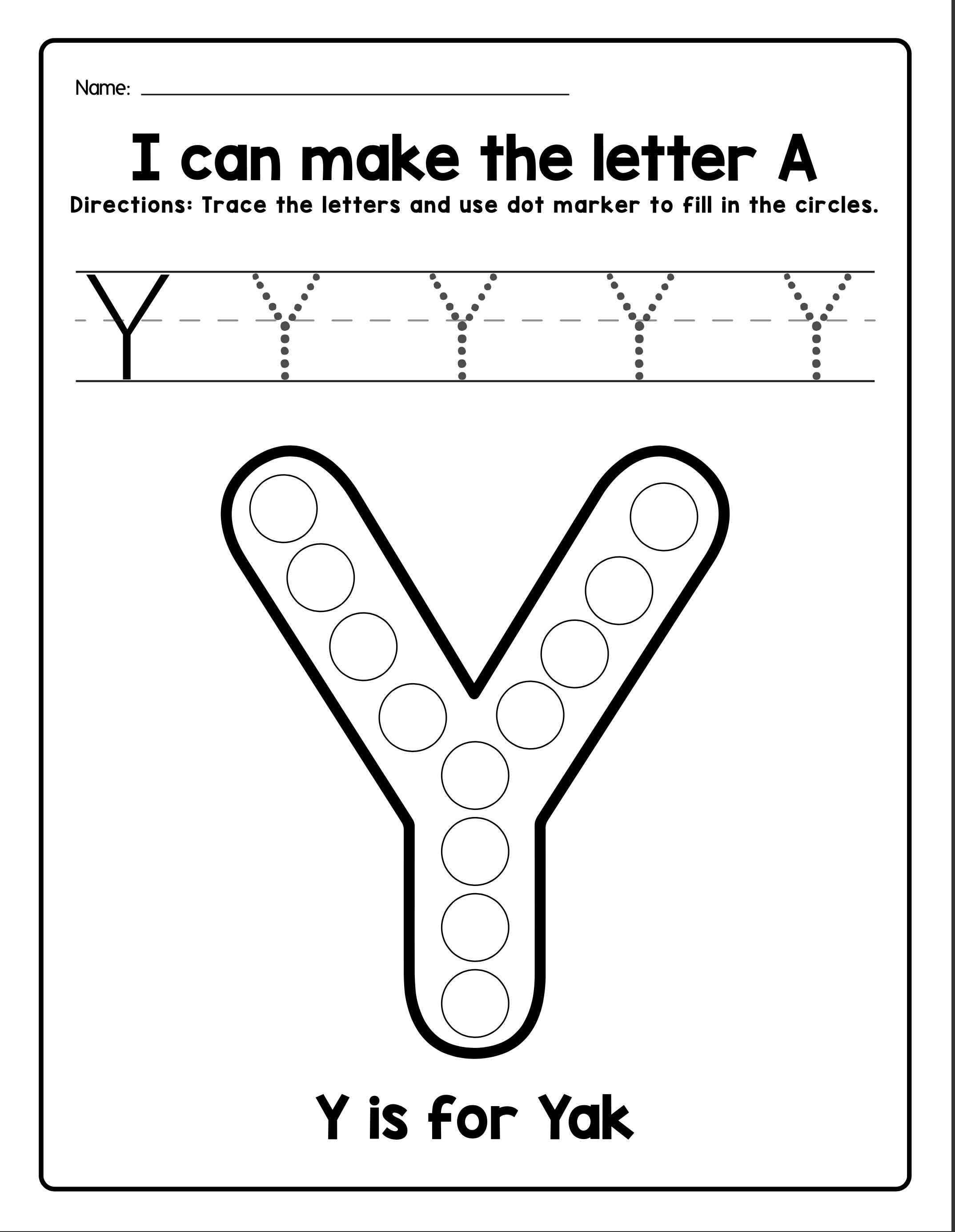 Alphabet Dot Marker Worksheet, 52 Pages, Dot Marker Activities for ...
