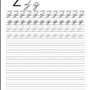 Cursive Practice Worksheets, Easy to Learn, 110+ Pages of Cursive ...